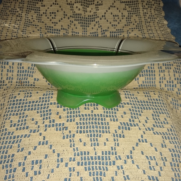 Indiana Glass | Accents | Art Deco Indiana Glass Fruit Bowl | Poshmark